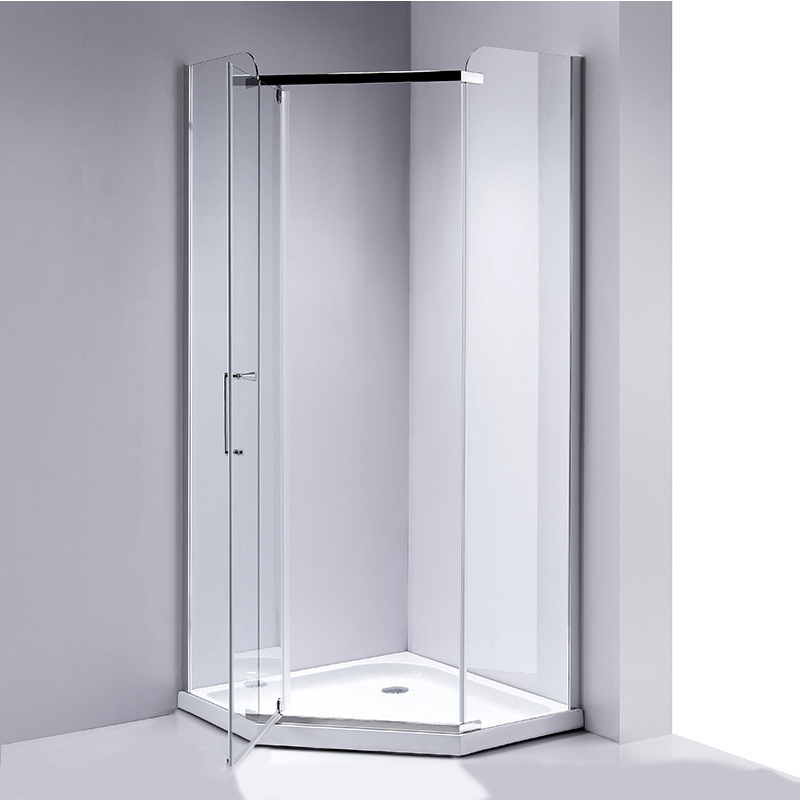 KABINA PRYSZNICOWA PIĘCIOKĄTNA Z BRODZIKIEM KZ91A/ST07A CHROM/BIAŁY ...